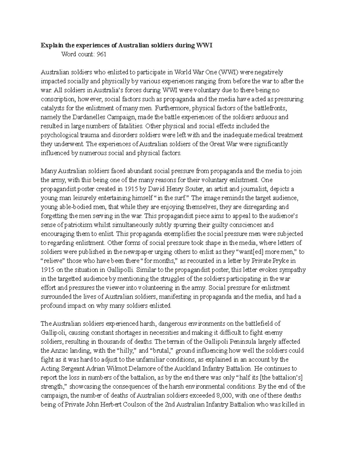 Copy of core history common task soldier research task - Studocu