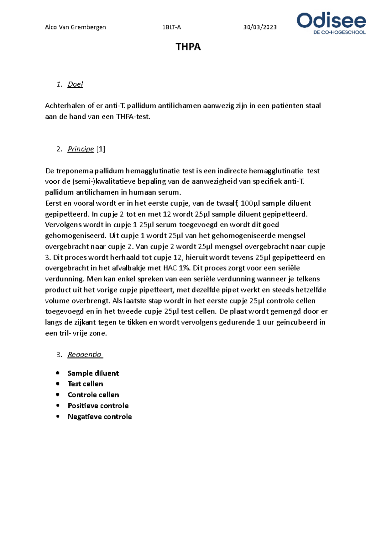 Van Grembergen Aico 1BLTa THPA 30-03-2023 - Aico Van Grembergen 1BLT-A ...