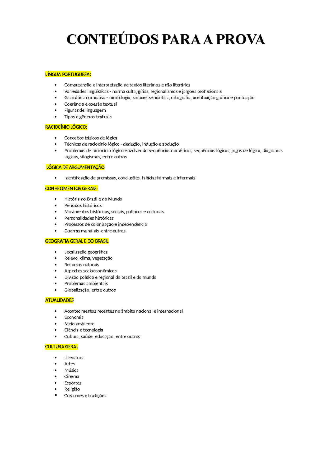 Prova - Conteúdos - asdasf - CONTEÚDOS PARA A PROVA LÍNGUA PORTUGUESA ...