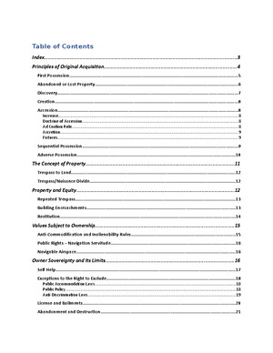 Property Attack Outline - Concept of Ownership Right to Possess and Use ...