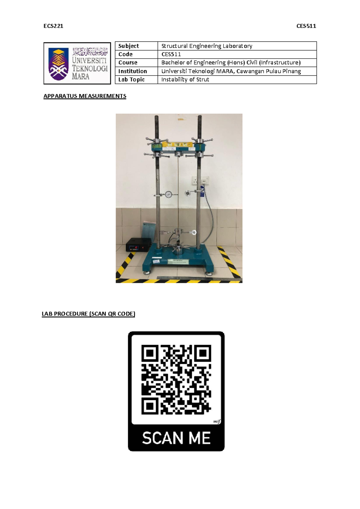WEEK 2- Instability OF Strut - Civil Engineering (infrastructure ...