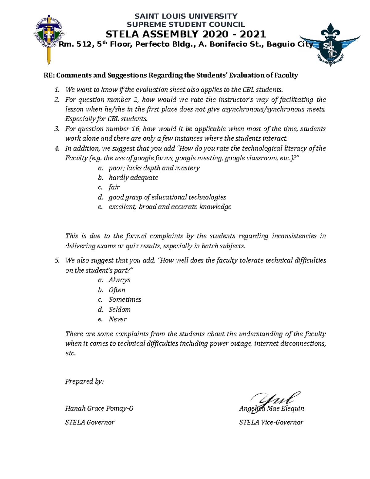 Comments and Suggestions - Stela - RE: Comments and Suggestions ...