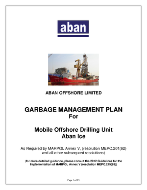 Resolution MEPC.220(63) Guidelines for the Development of Garbage Management Plans - RESOLUTION ...