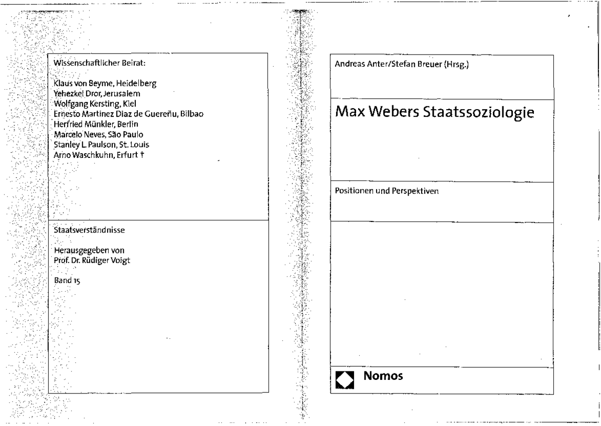Weichlein Max Weber der moderne Staat und die Nation - Klaus von Beyme ...