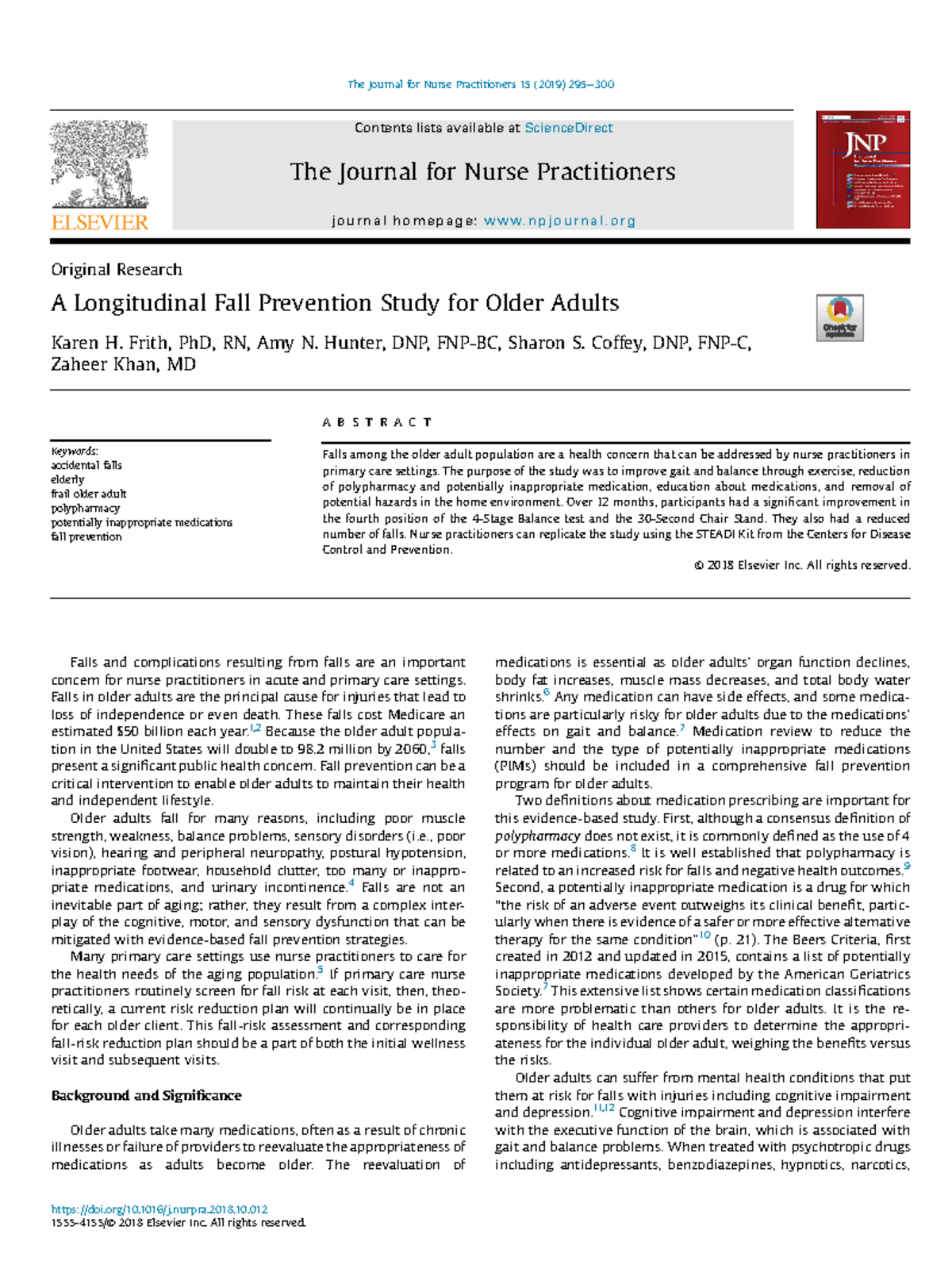 Quantitative Research - Original Research A Longitudinal Fall ...