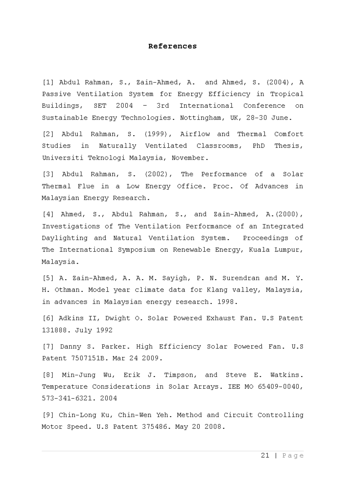 References - Summary Engineering- (Electrical) - References Abdul ...