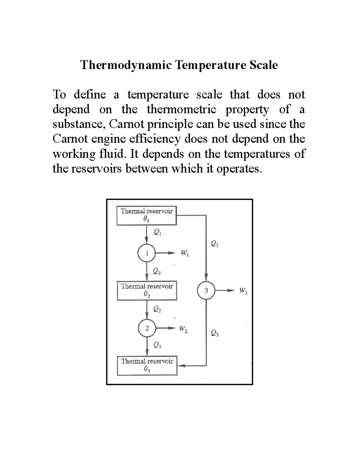 Lecture 23 - ... - Thermodynamic Temperature Scale To define a temperature scale that does not ...