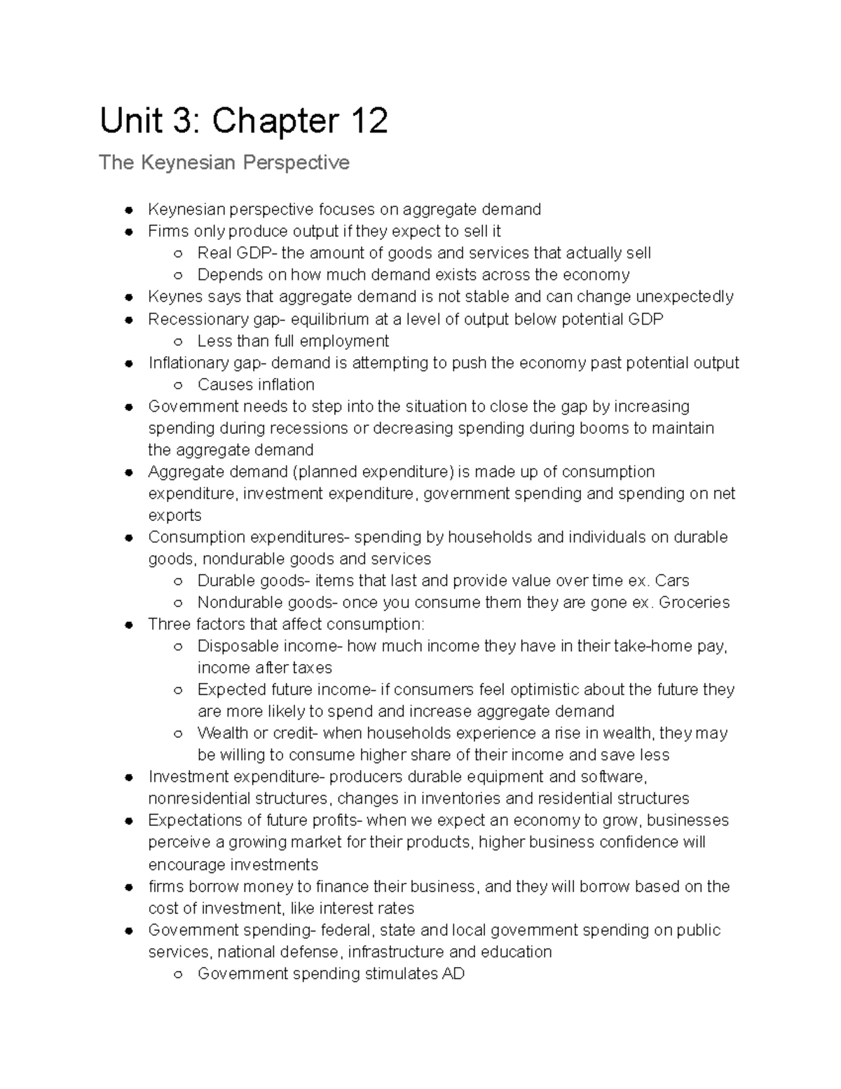 Unit 3 Chapter 12 - Lecture and textbook (Rice University OpenStax ...