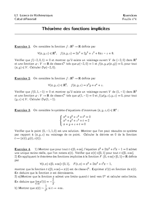 Série 8 de TD calcul différentiel - Fonctions diff ́erentiables Exercice 1. Soit α ∈ R, on - Studocu