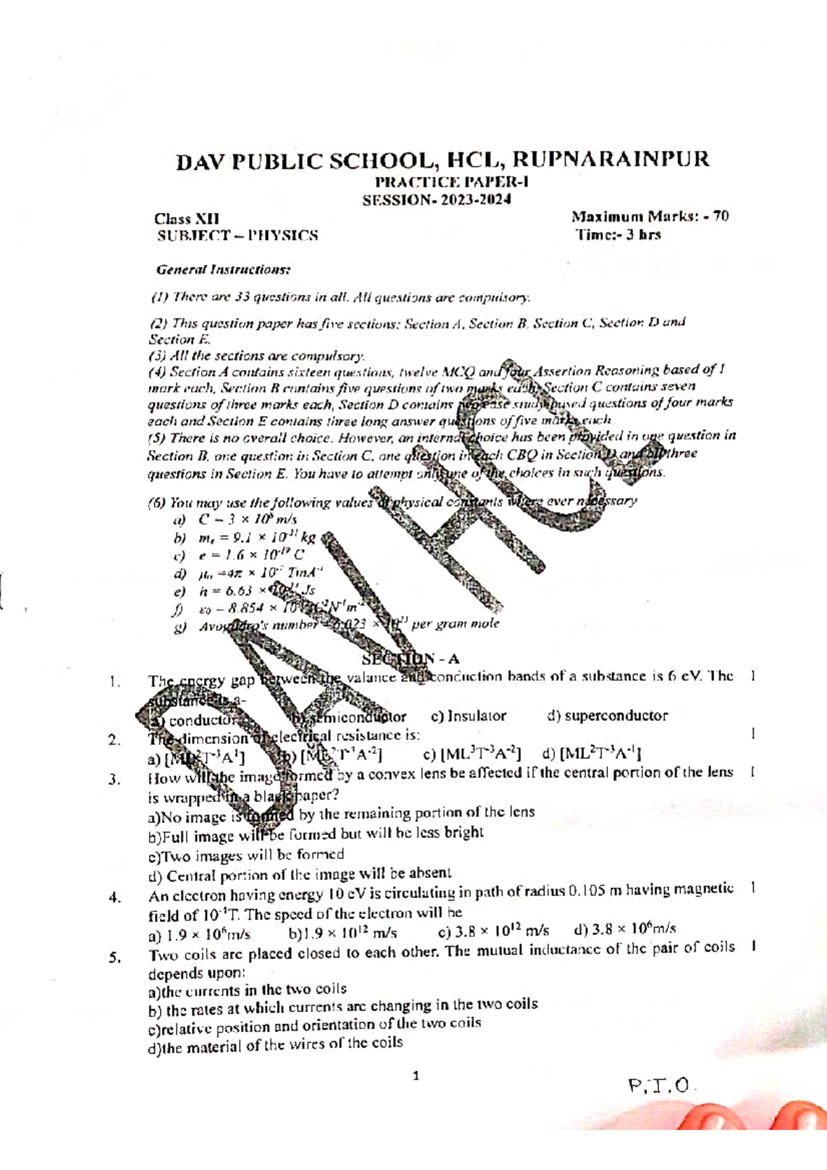 Physics - Physics Class XII - Studocu