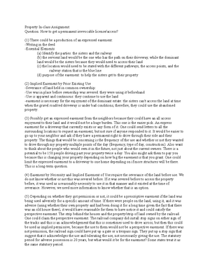 Week 12 Notes, March 22 - Class 27 (Mar. 22) – Creating Easements ...