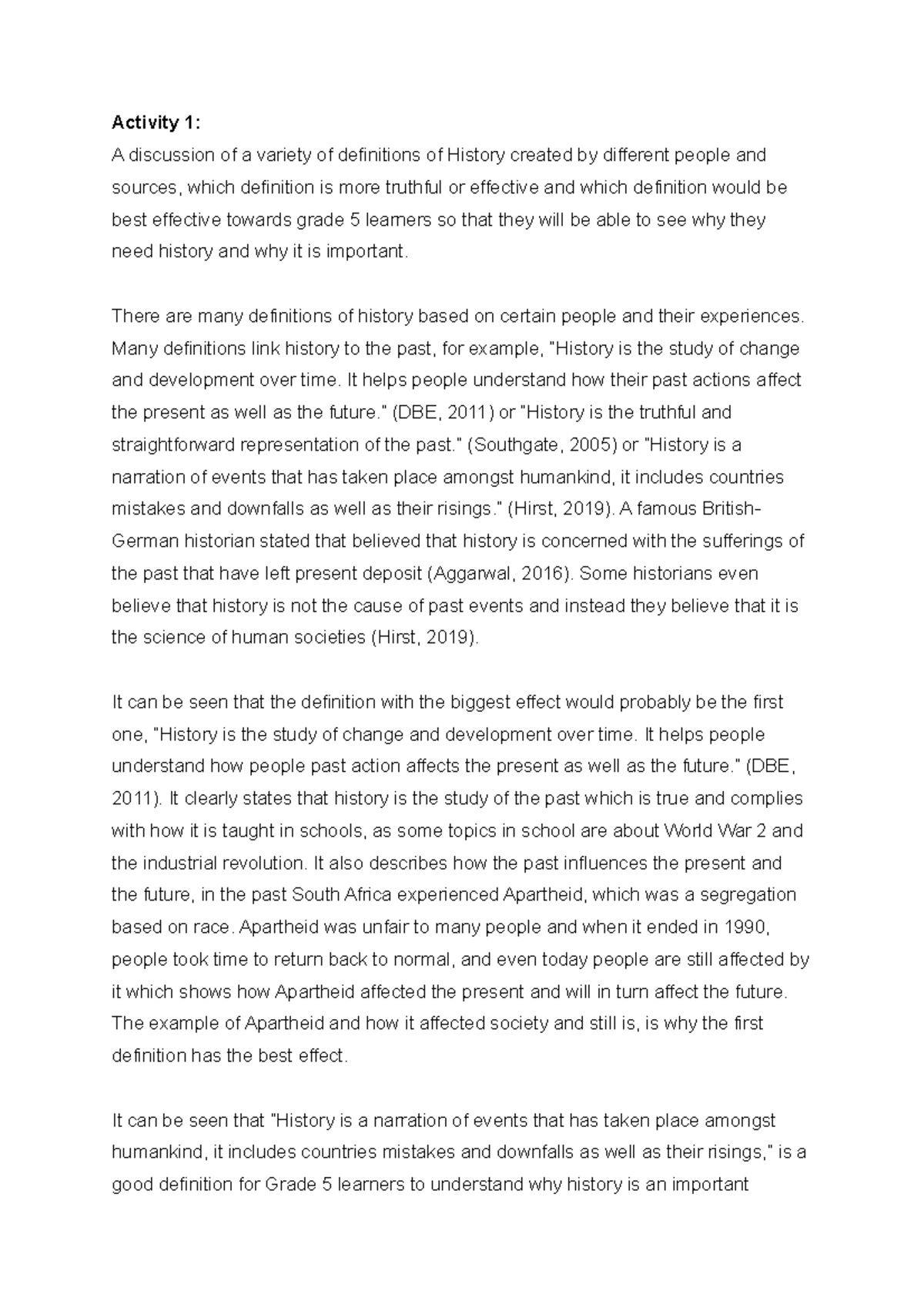 POE TISS6211 - Portfolio of Evidence - Activity 1: A discussion of a ...