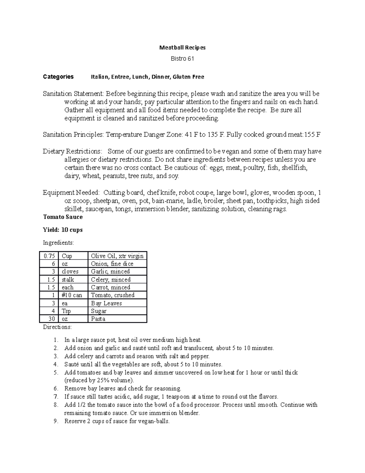 Meatball - final group project - Meatball Recipes Bistro 61 Categories ...