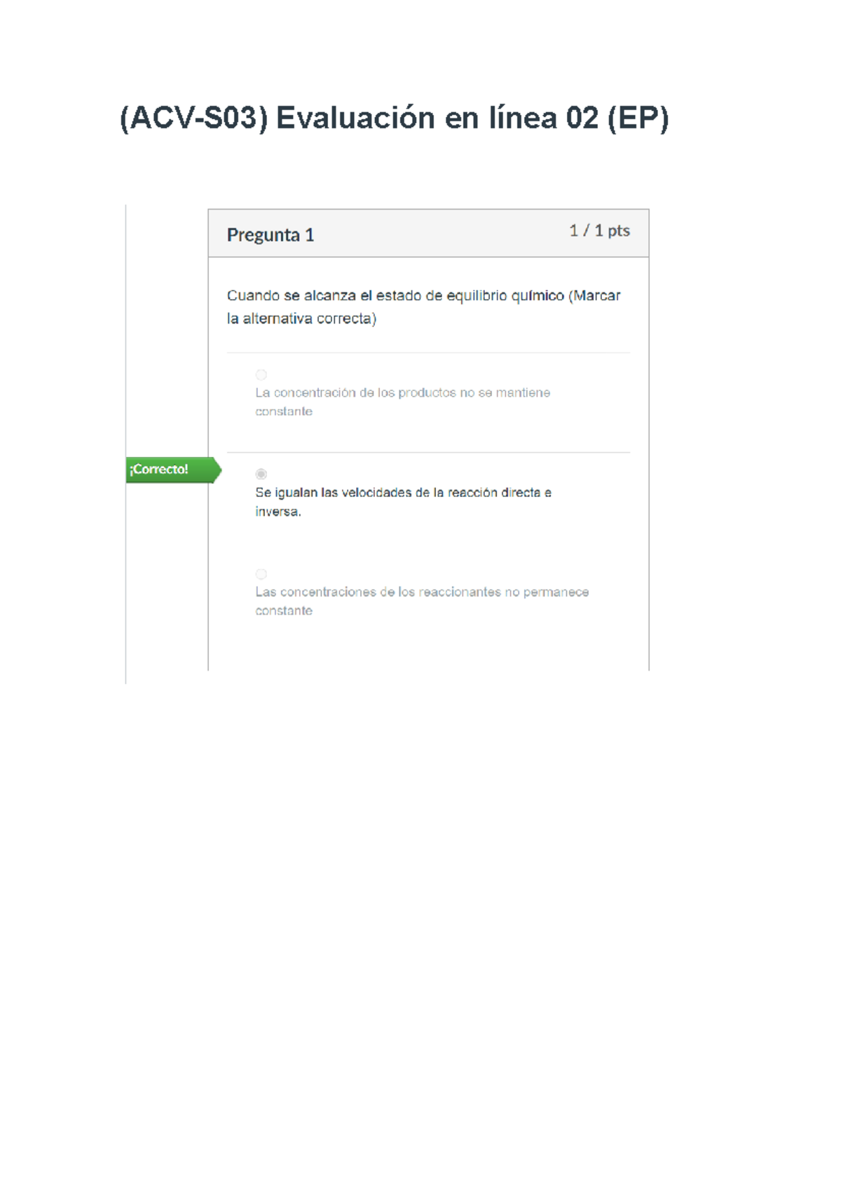 (ACV-S03) Evaluación en línea 02 (EP) - Quimica Inorganica - Studocu