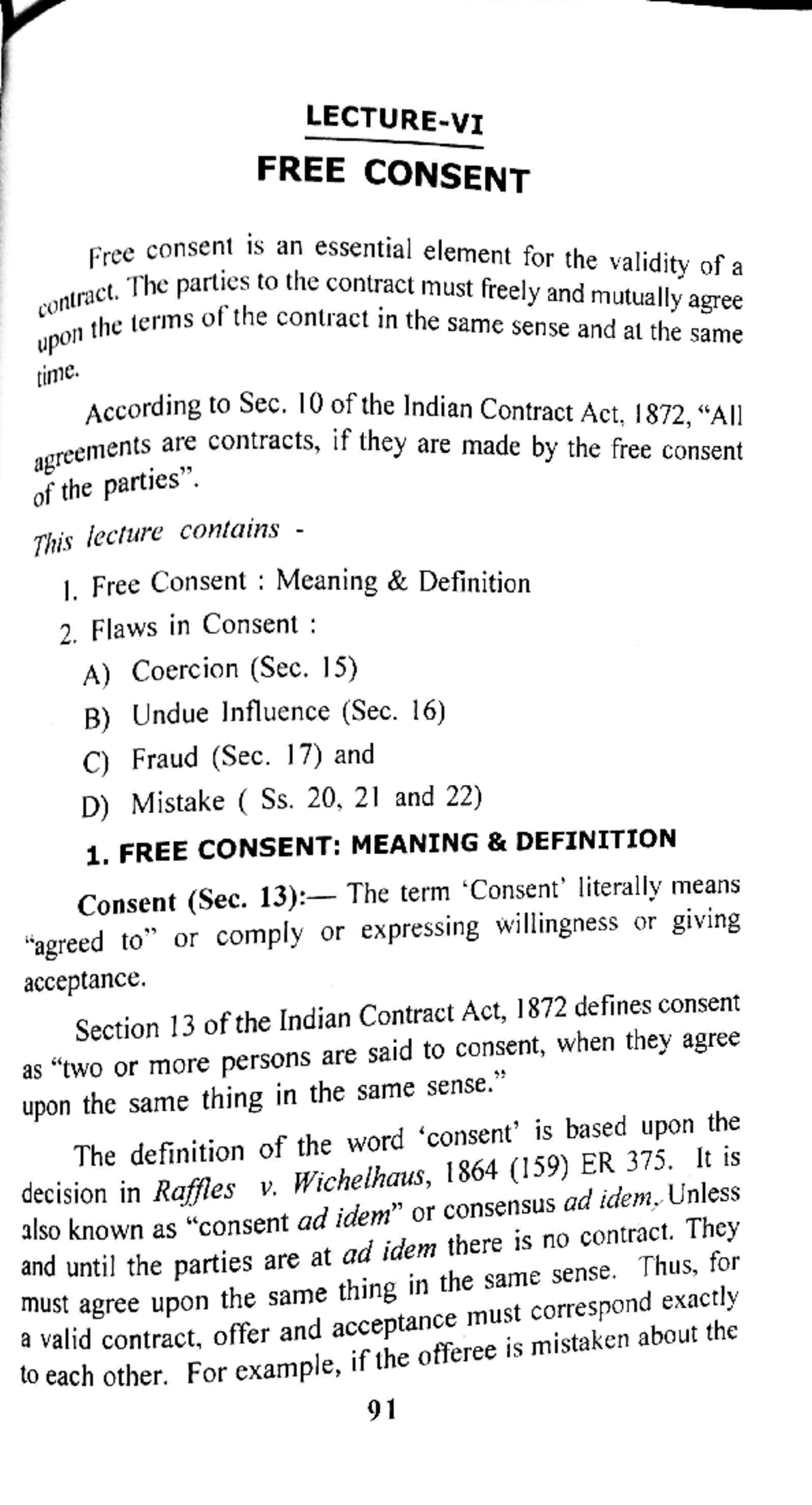 Notes on free consent 21-Mar-2022 09-54-56 - BBA.LLB (Hons) - Studocu