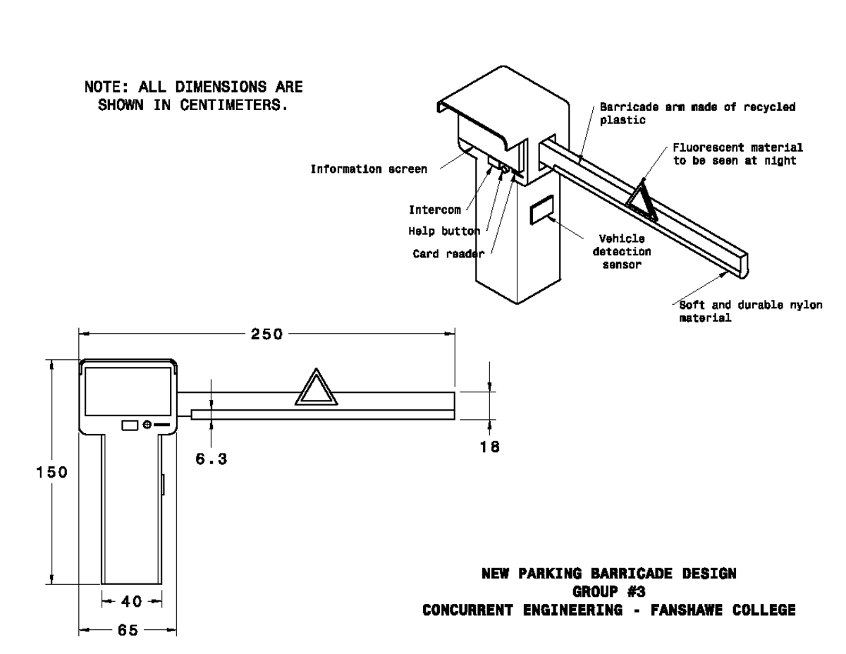 Barricade drawing - Group 3 - NOTE: ALL DIMENSIONS ARE SHOWN IN ...