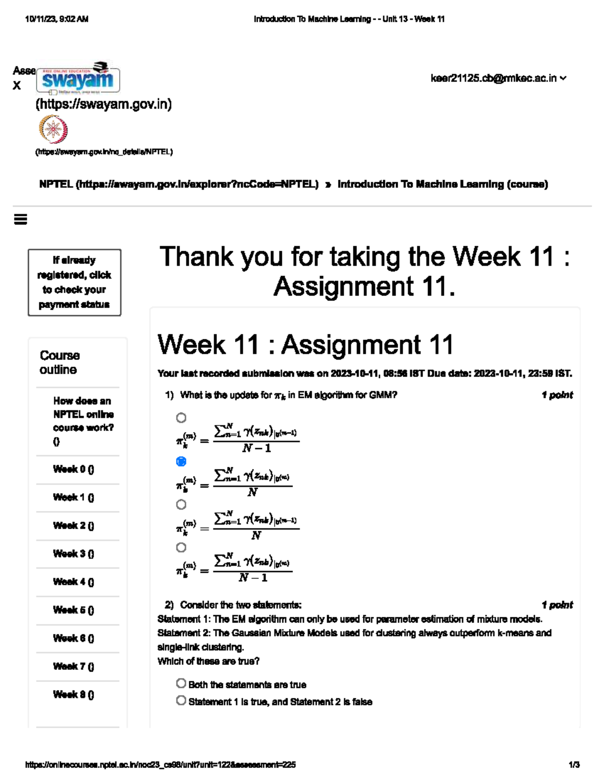Week 11 - Nptel - Computer Science - Studocu