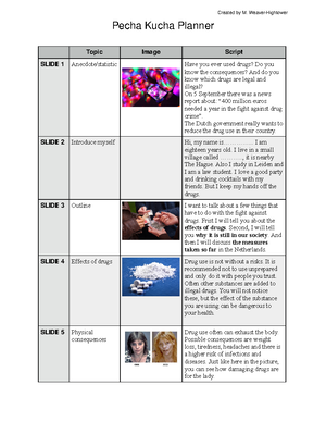 Pecha Kucha Planner - Created by C.Anderton/N Pecha Kucha Planner Topic ...
