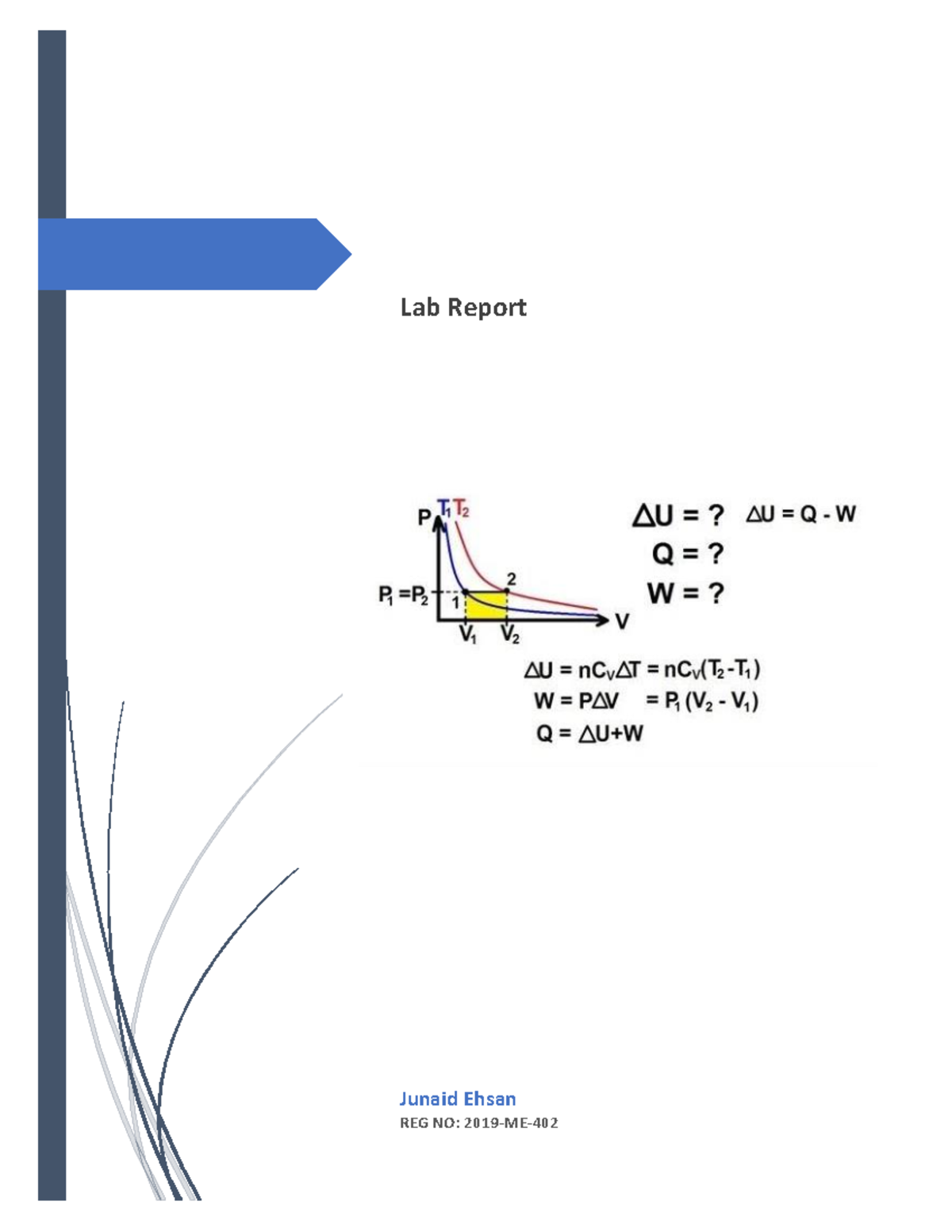 Thermodynamics I Lab Report Warning Tt Undefined Function 32 Warning Tt Undefined