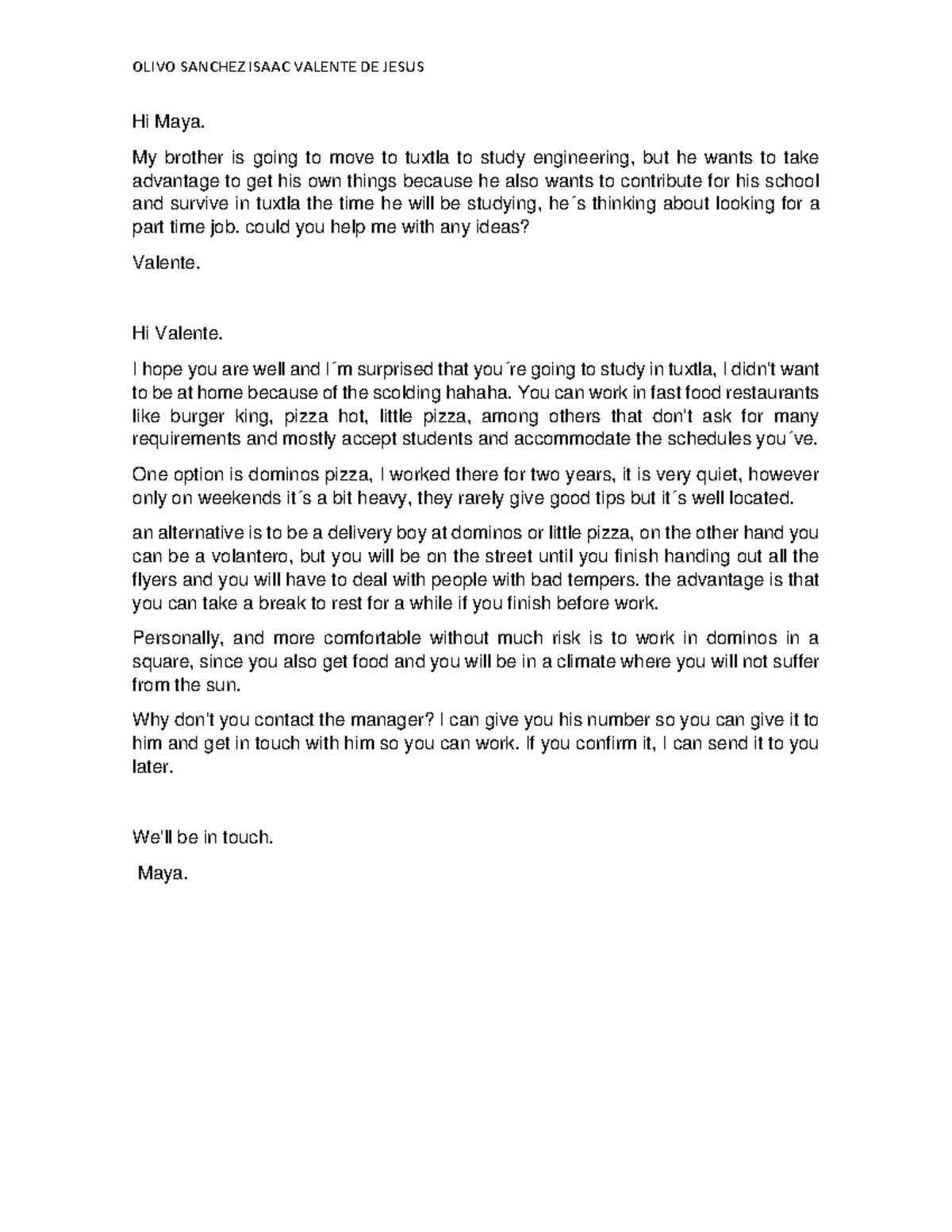 Writing unit 4, similar page 54 - OLIVO SANCHEZ ISAAC VALENTE DE JESUS ...