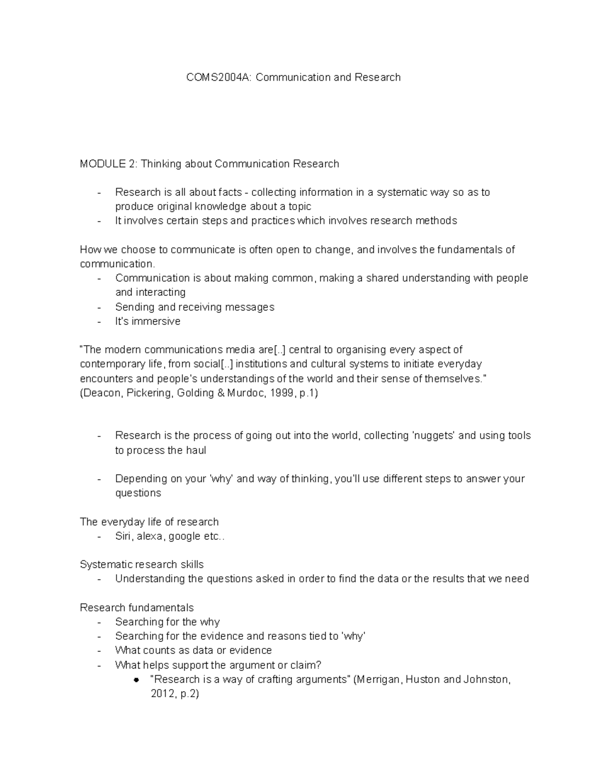 COMS2004 A Communication and Research - COMS2004A: Communication and ...