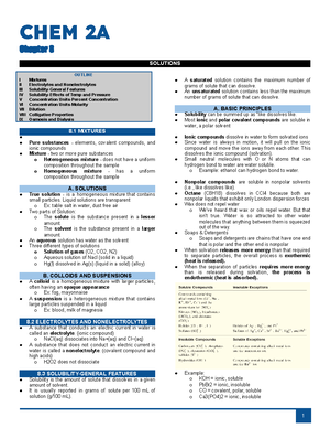 chemistry 1 notes - CHE 2A - Studocu