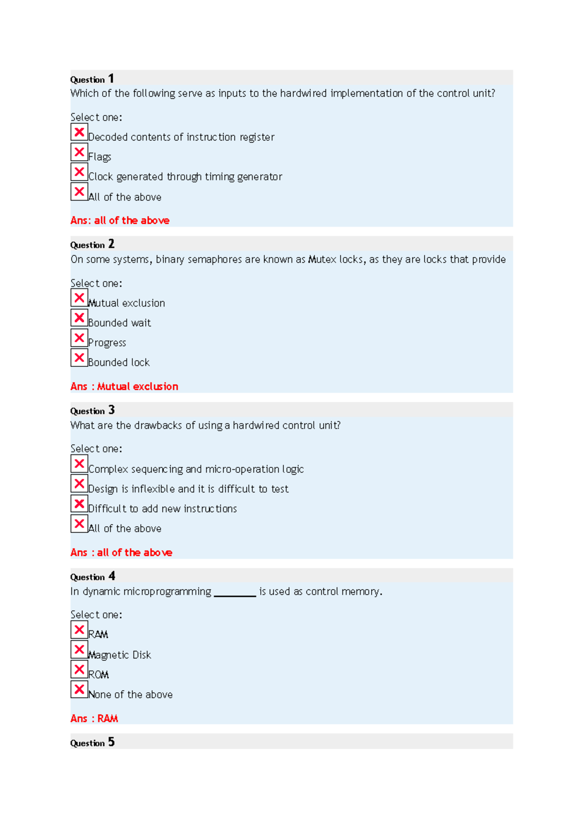 Coss-ec1-quiz3 - coss quiz - Question 1 Which of the following serve as ...