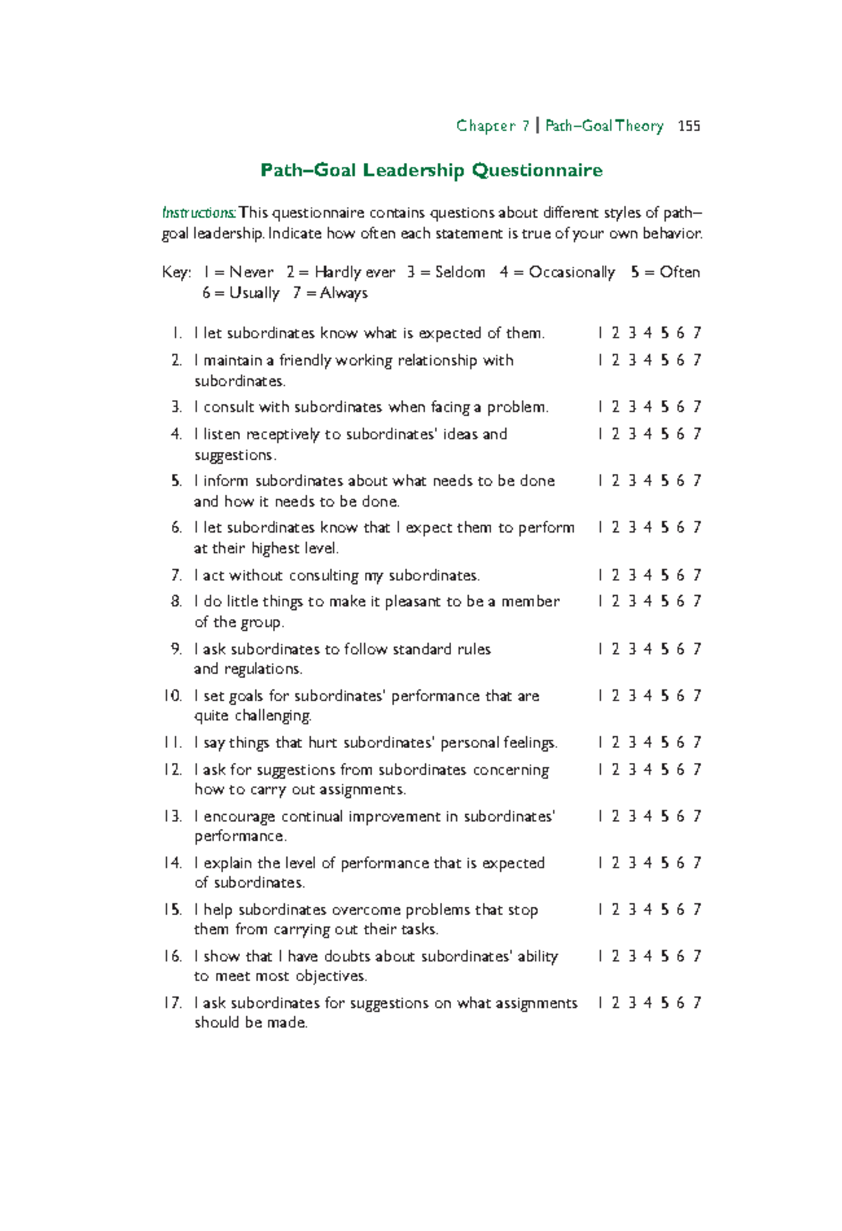 Path-Goal Theory - Chapter 7 Path–Goal Theory 155 Path–Goal Leadership ...