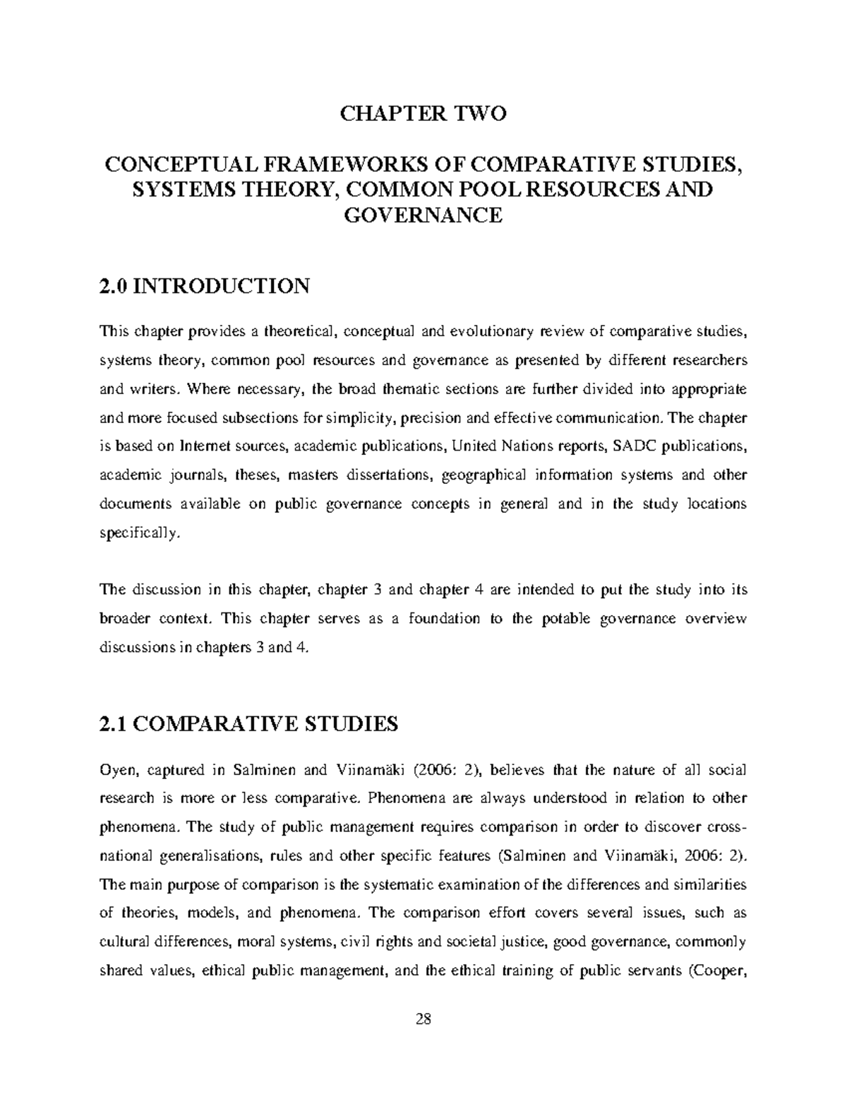 Musingafi M Chapter 2 - Uwu - CHAPTER TWO CONCEPTUAL FRAMEWORKS OF ...