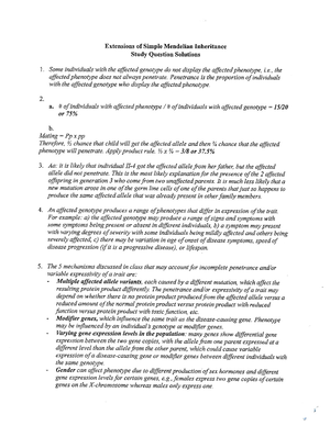 Genetics Exam 1 Lecture Notes - GNS 4133 - Mississippi State - Studocu