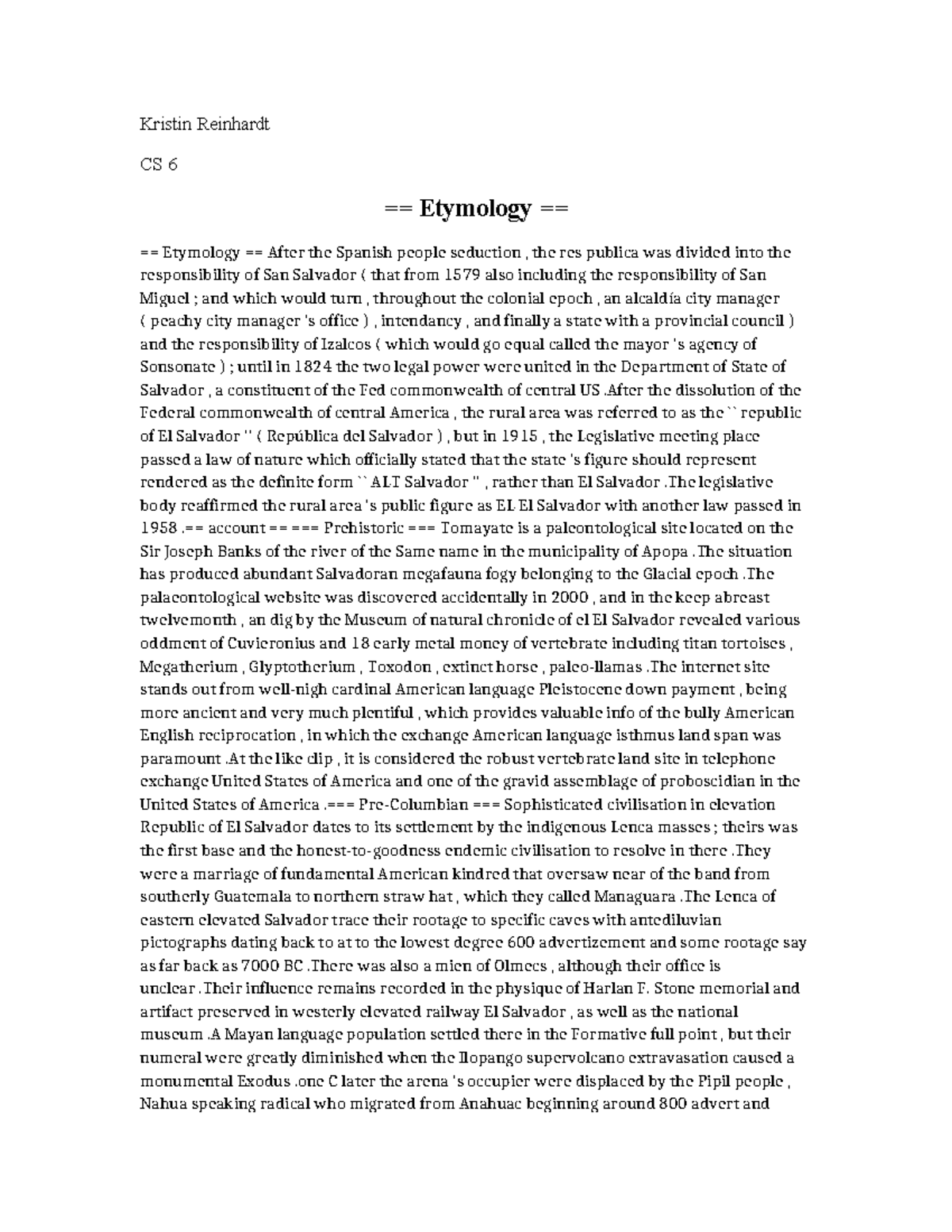 2 == Etymology == - wzwzwz - Kristin Reinhardt CS 6 == Etymology ...