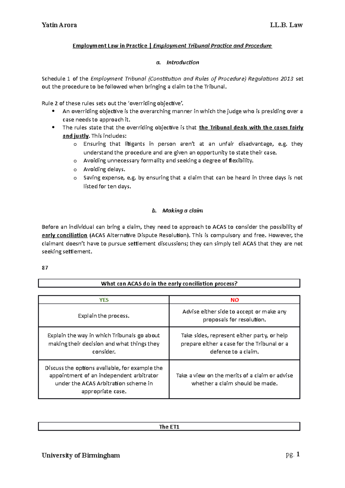 Employment Tribunal Practice And Procedure Introduction Schedule 1 Of