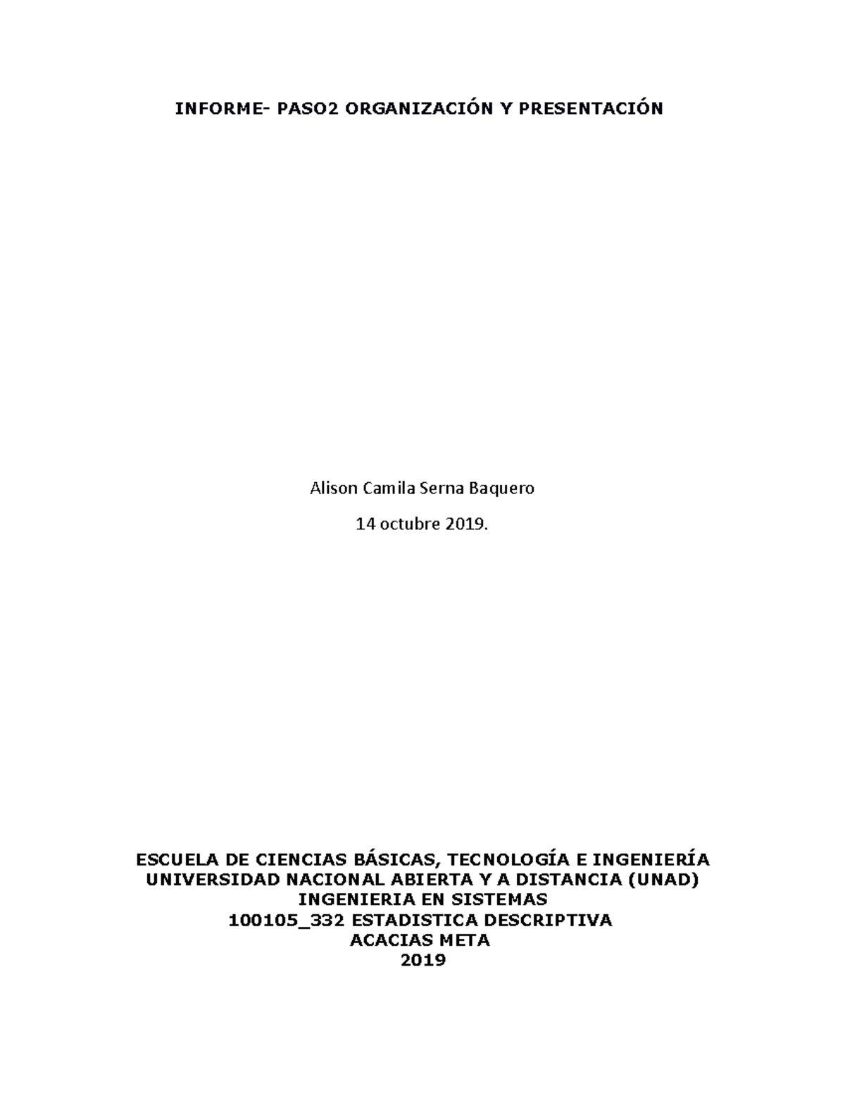 Consolidado final alisonserna - INFORME- PASO2 ORGANIZACIÓN Y ...