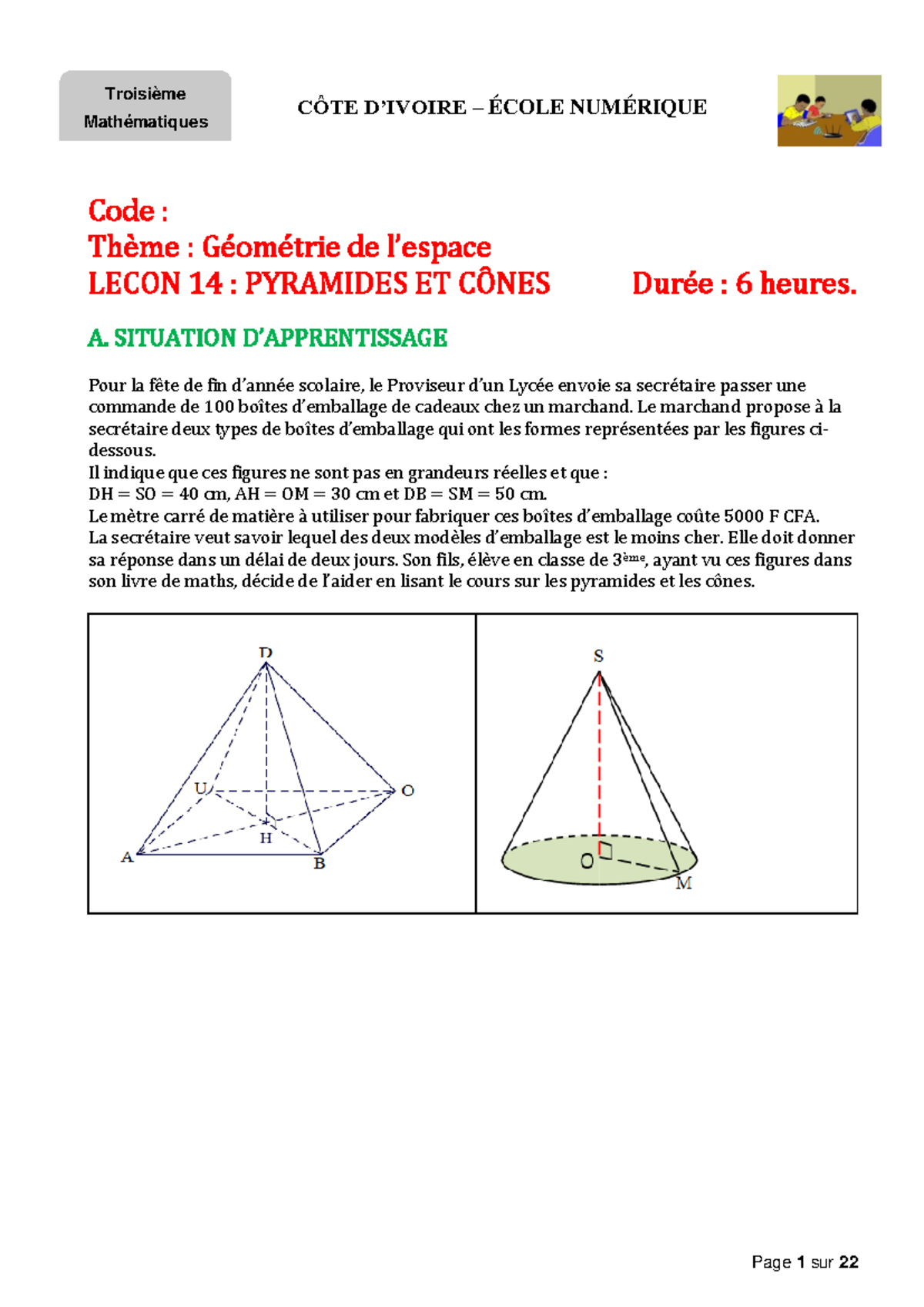 3è-Maths-14 Pyramide et cône (17) - CÔTE D’IVOIRE – ÉCOLE NUMÉRIQUE ...