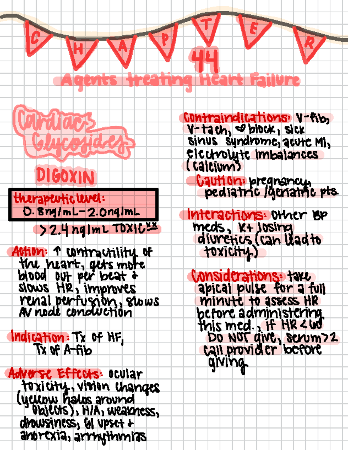 Pharm Study Notes chapter 44 - 44 A gents treating Heart Failure m ...