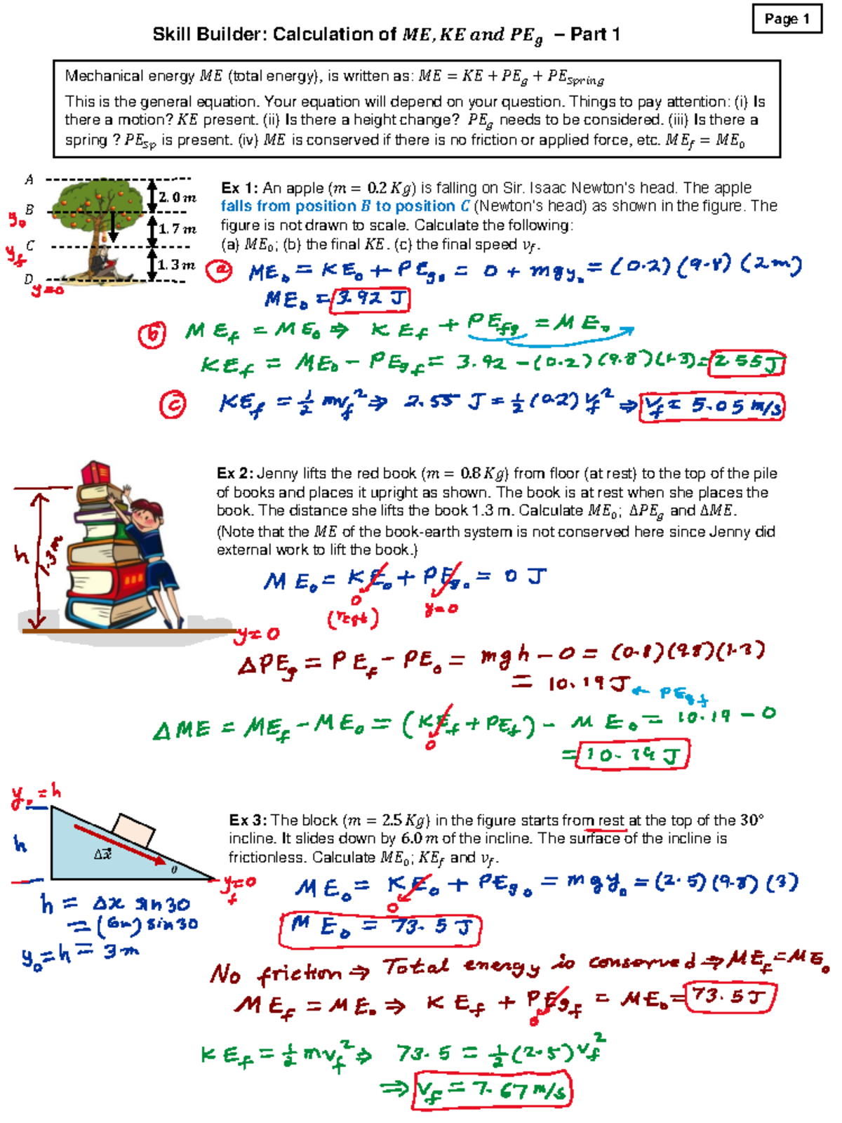 ME KE PE Skill Sp20 Solution - Skill Builder: Calculation of 𝑴𝑬, 𝑲𝑬 𝒂𝒏𝒅 𝑷𝑬𝒈 – Part 1 Page 1 ...