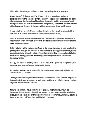 Principles of Ecology Chapter 7 - Chapter 7 Life History a record of ...