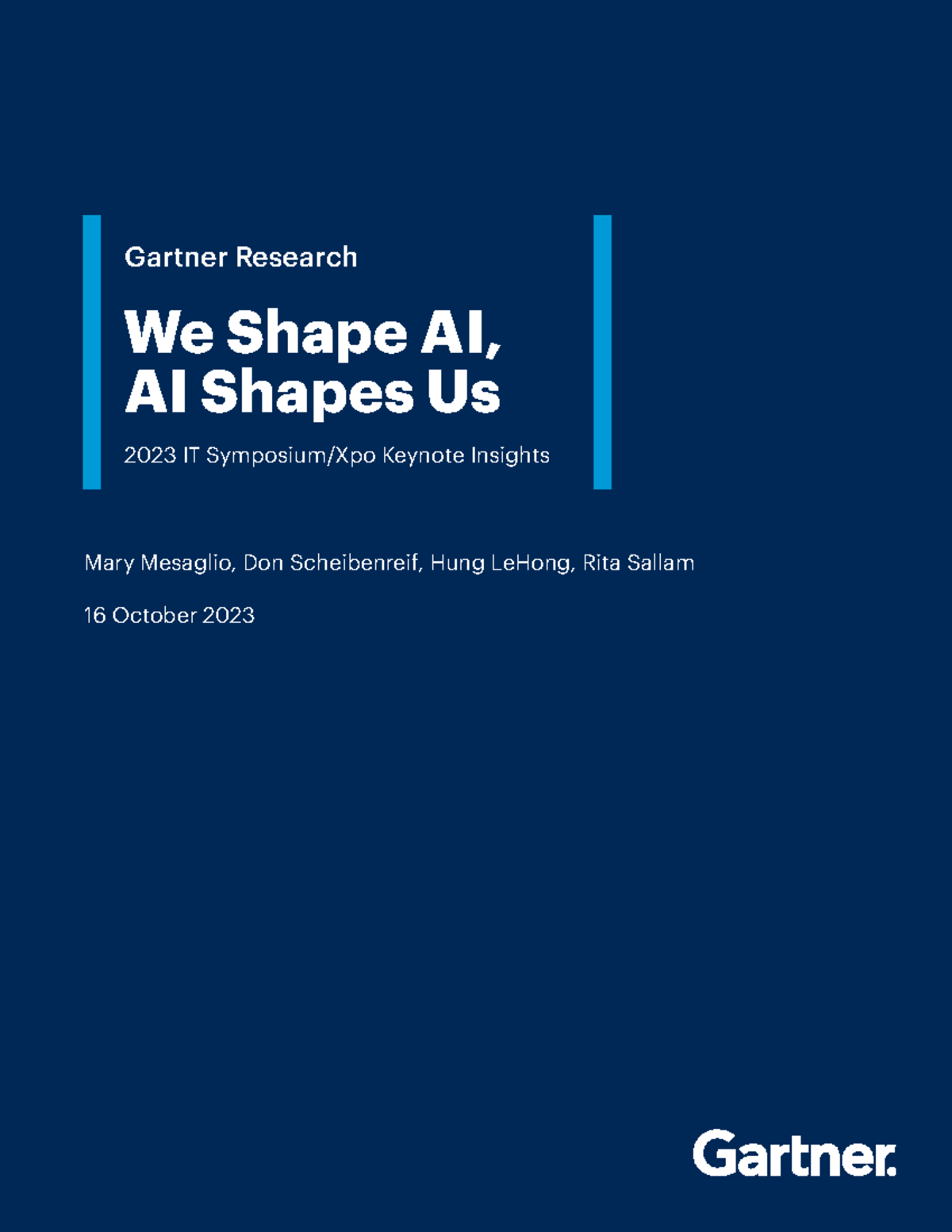 Gartner AI Radar Report - Gartner Research We Shape AI, AI Shapes Us ...