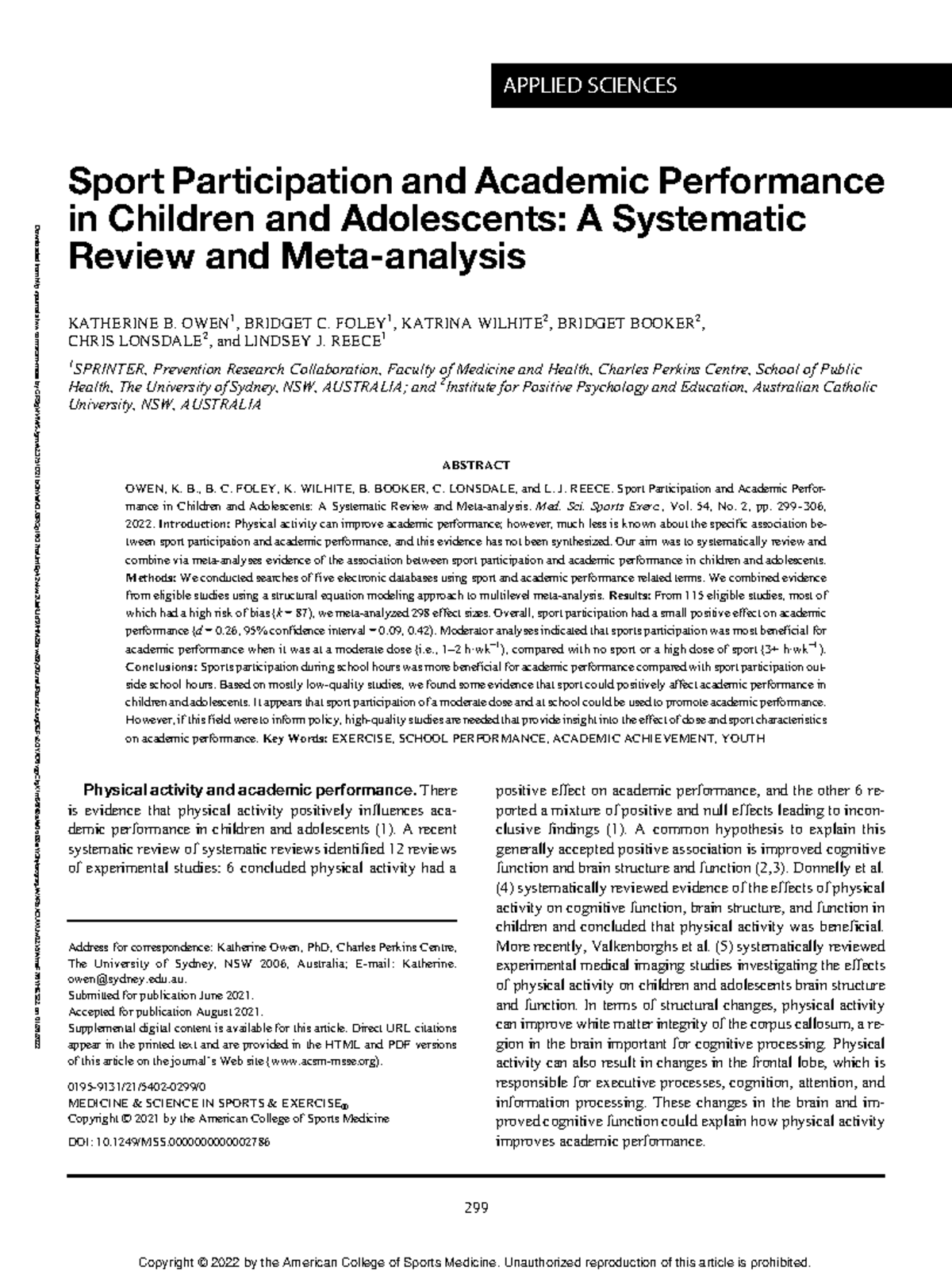Sport Participation and Academic Performance in - Downloaded from ...