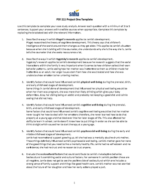 PSY 211 Project Two Template - PSY 211 Project Two Template Use this ...