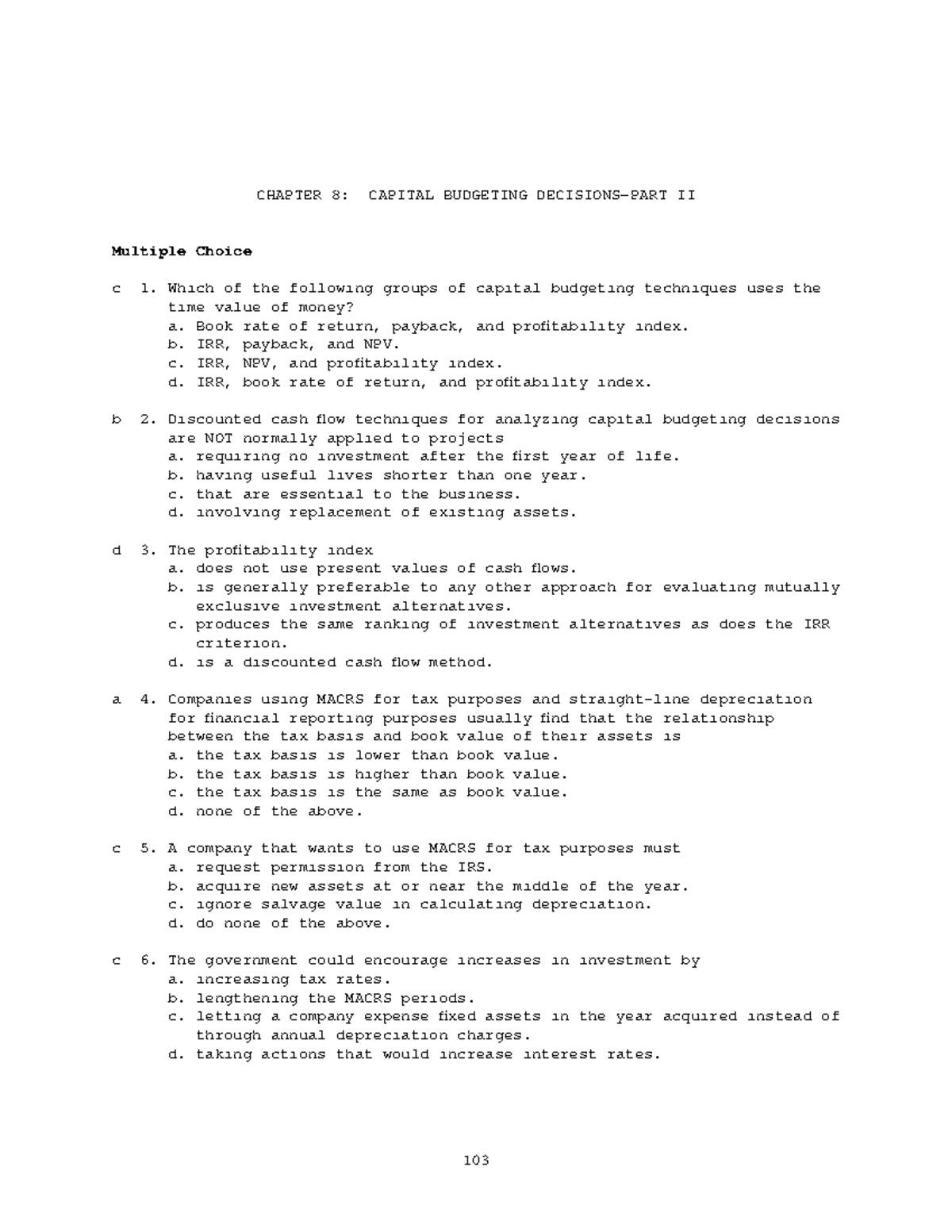 Test banks for cost management and other minor subject notes - Basic ...