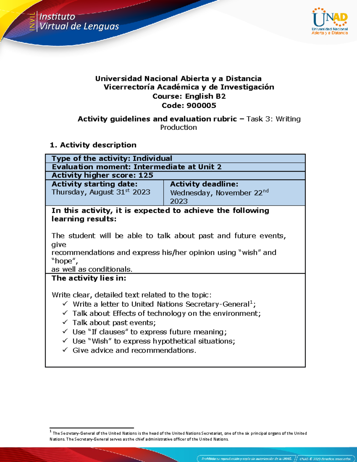 Unit 2 Task 3 - Writing Production - Universidad Nacional Abierta y a ...