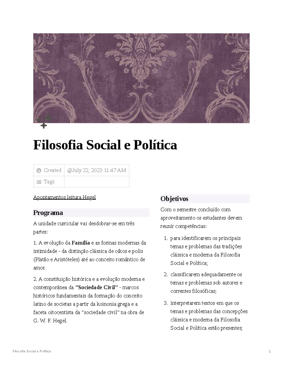 Apontamentos Filosofia Social e Política - Filosofia Social e Política ...