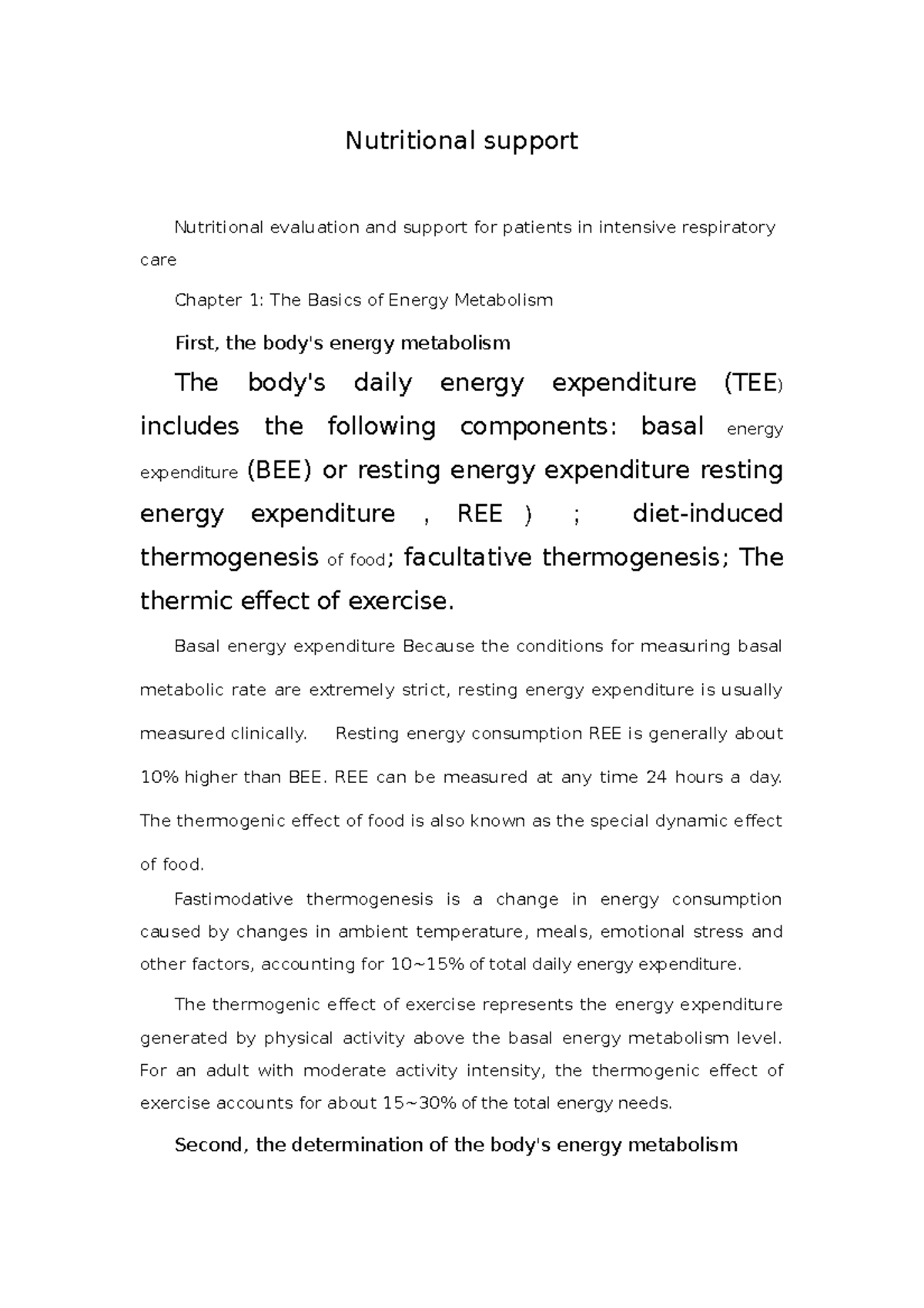 Nutritional support NURS221 - Nutritional support Nutritional ...