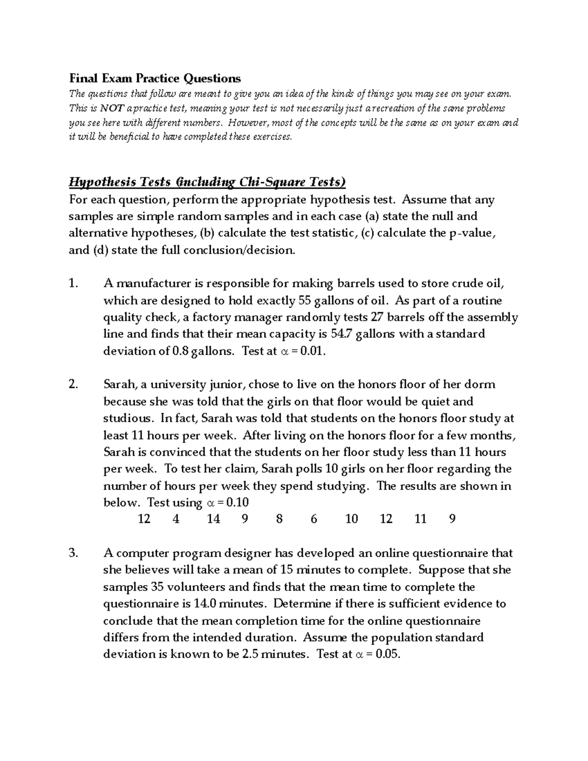 Final Exam Practice Problems - Warning: TT: undefined function: 32 ...