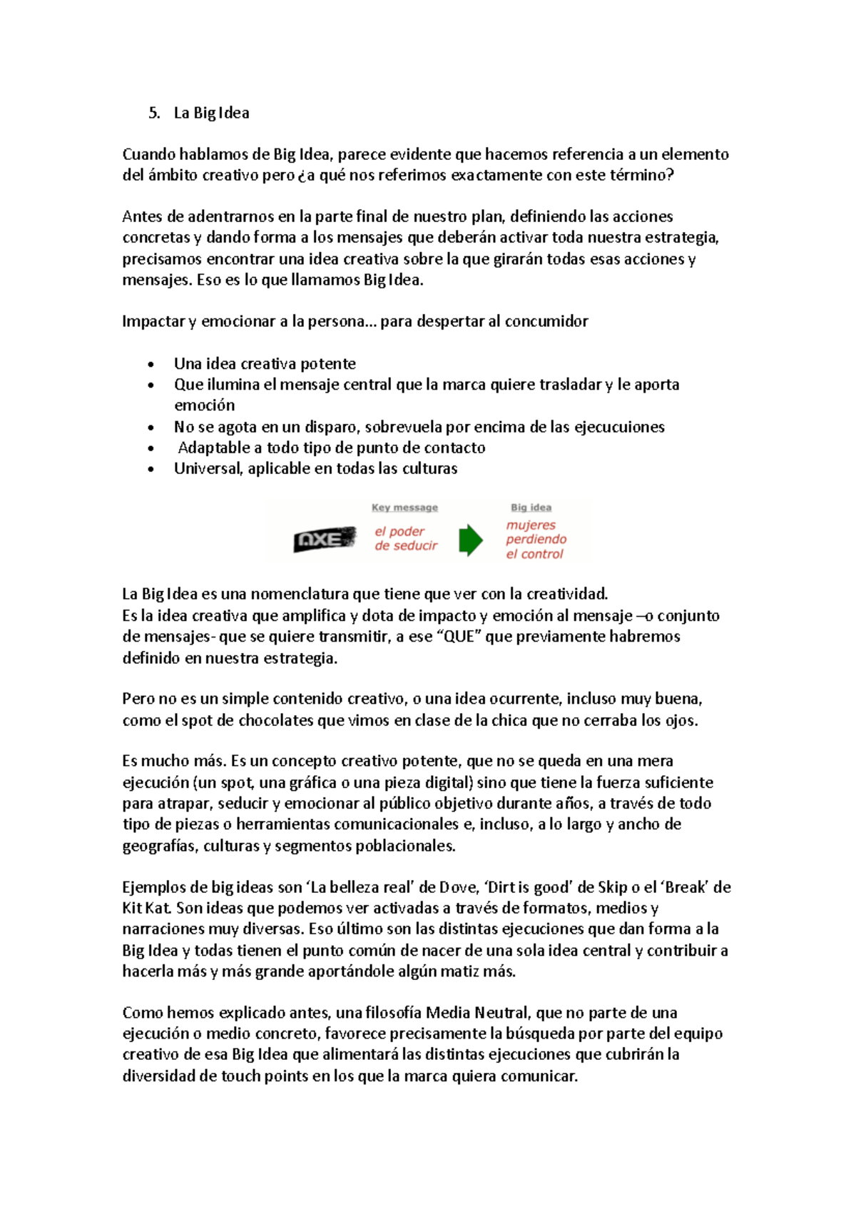 Módulo 7 - apuntes - La Big Idea Cuando hablamos de Big Idea, parece ...