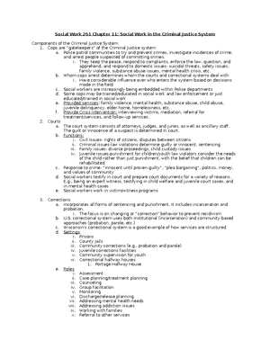 Intro. To Social Work Profession - Social Work 261 Chapter 1 ...