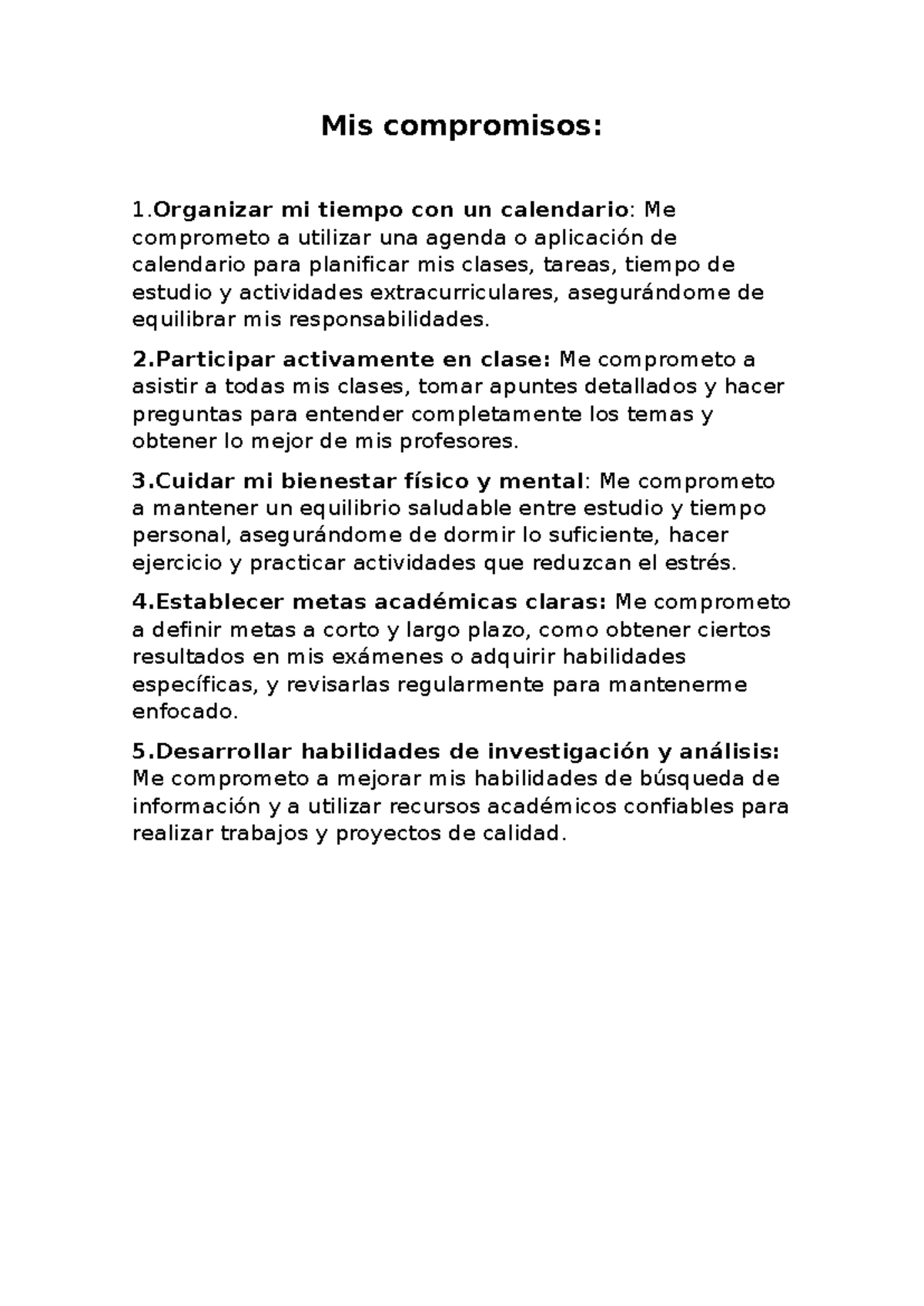 IVU Actividad 3 Christian Mera - Mis compromisos: 1 mi tiempo con un ...