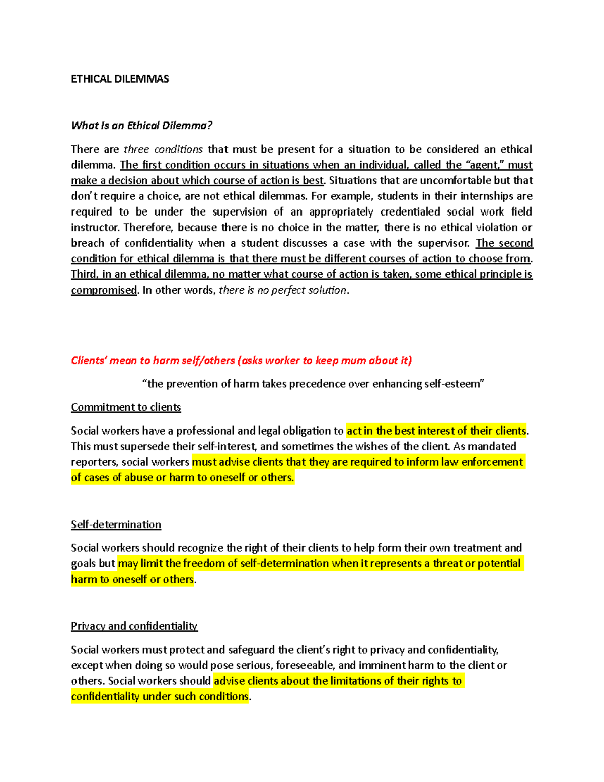 Ethical Dilemmas - ETHICAL DILEMMAS What Is an Ethical Dilemma? There ...