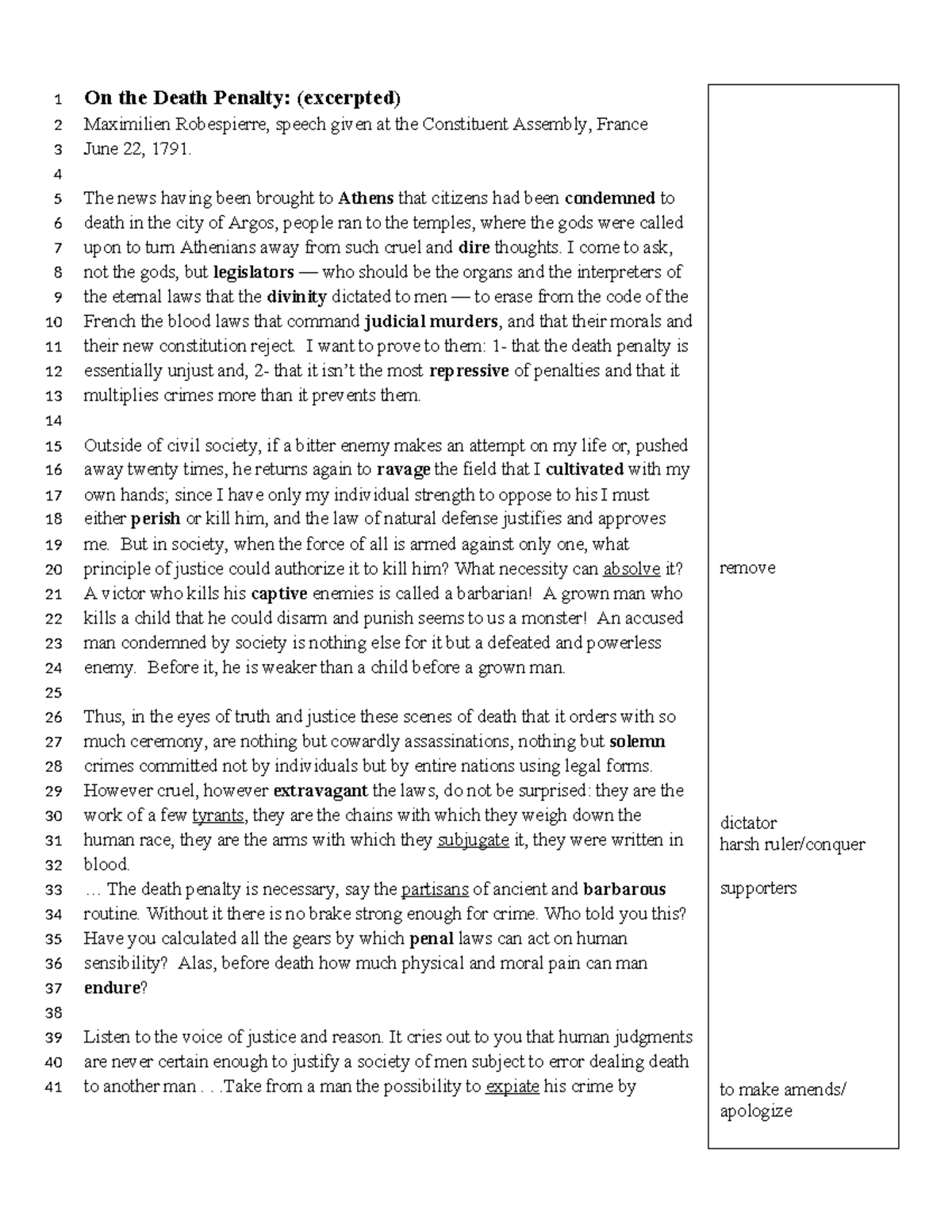 10 World History On the Death Penalty Final - On the Death Penalty ...